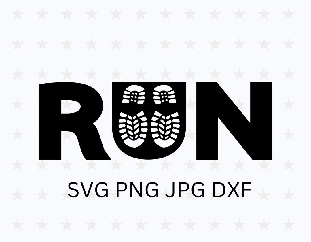 Digital Run Svg Cut File, Vector Running Svg Files, Fitness Runner Cut ...