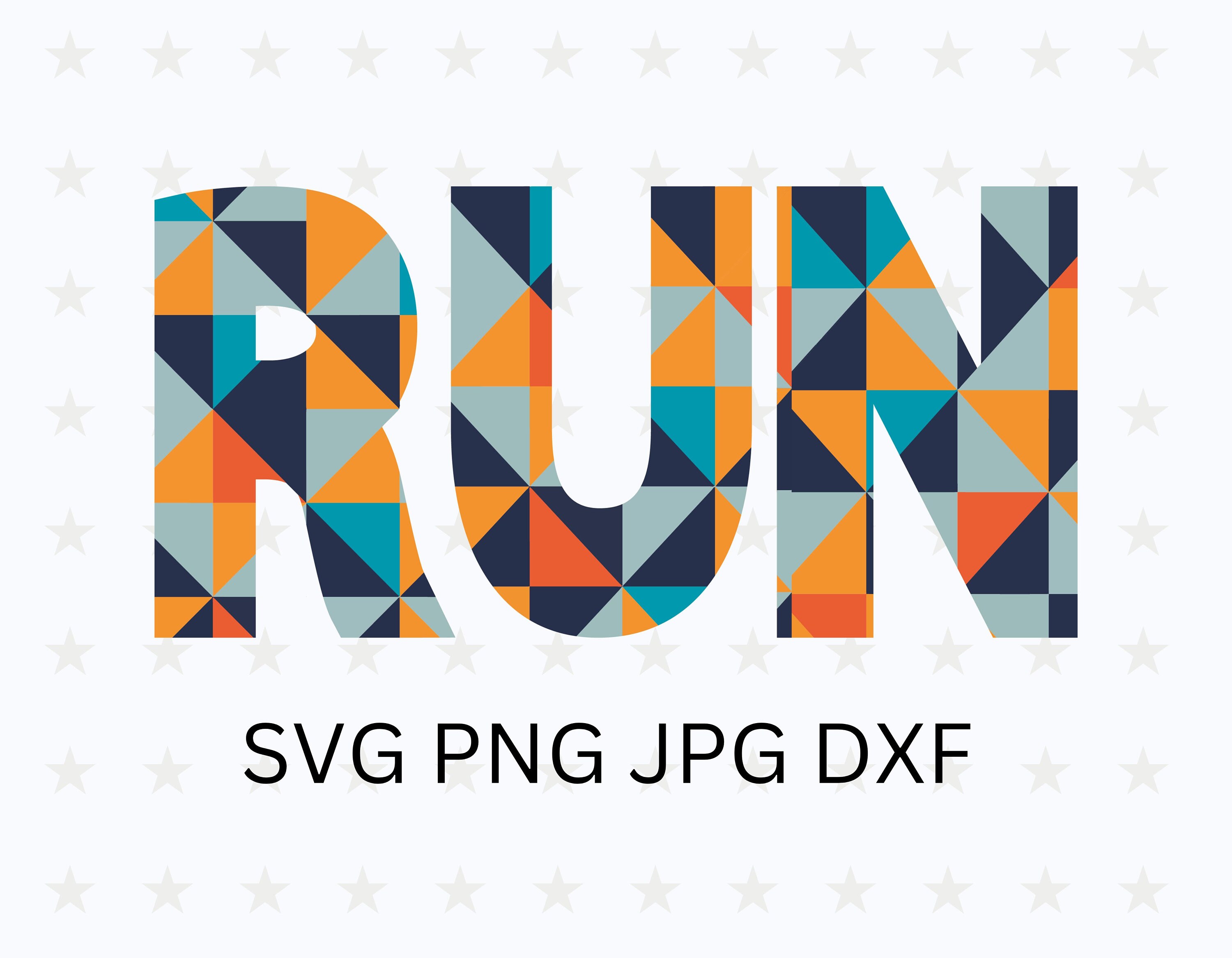 Digital Run Svg Cut File, Vector Running Svg Files, Fitness Runner Cut ...