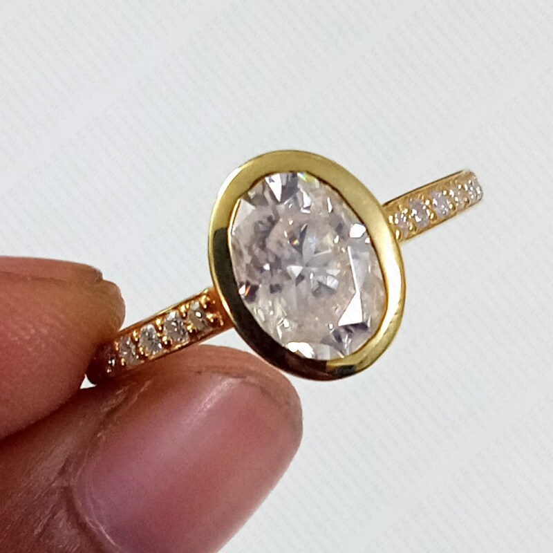 Bezel Set Rings - Etsy