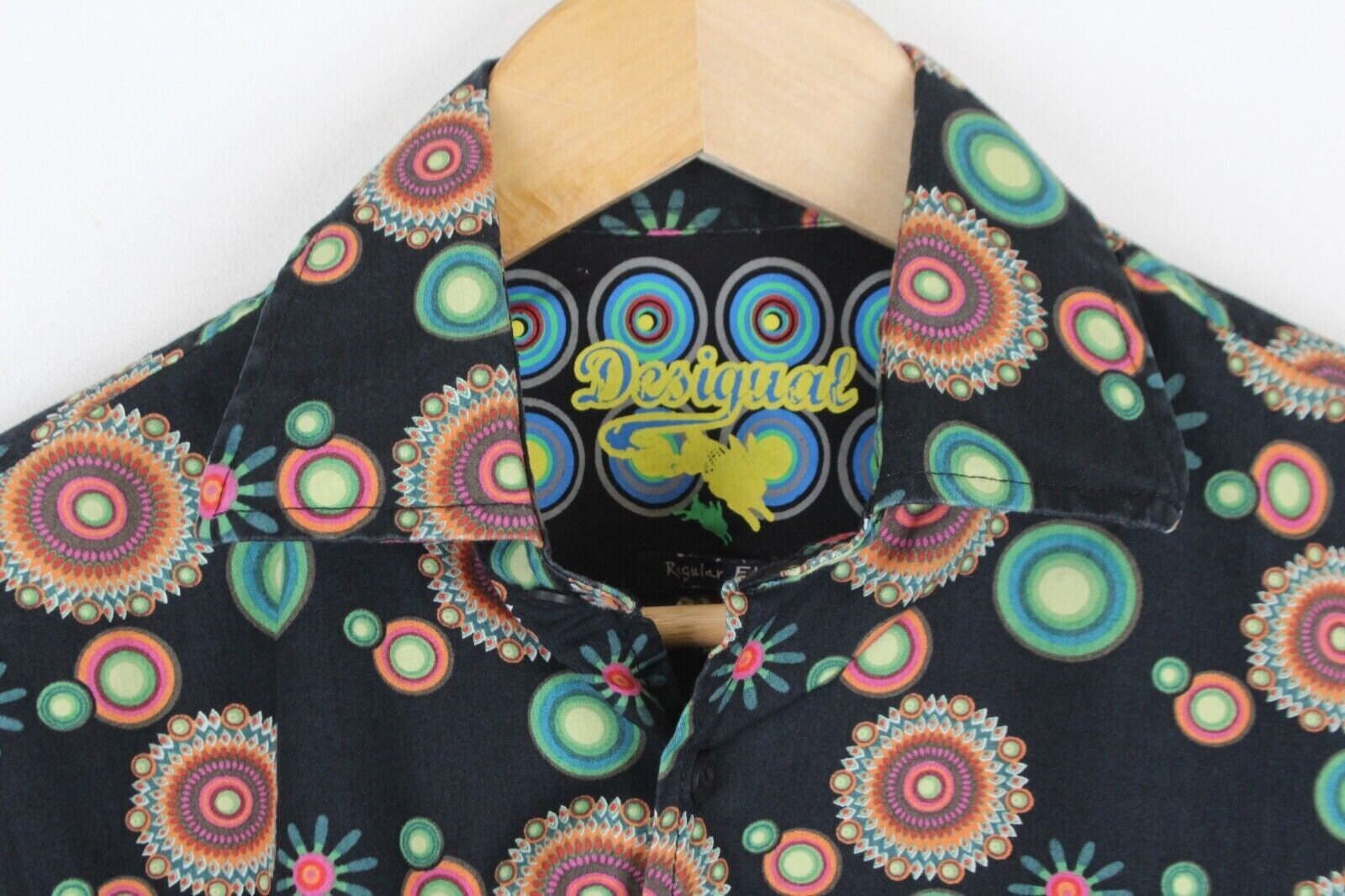 Desigual Crazy Pattern Shirt Long Sleeve Regular Fit Multicoloured Top ...