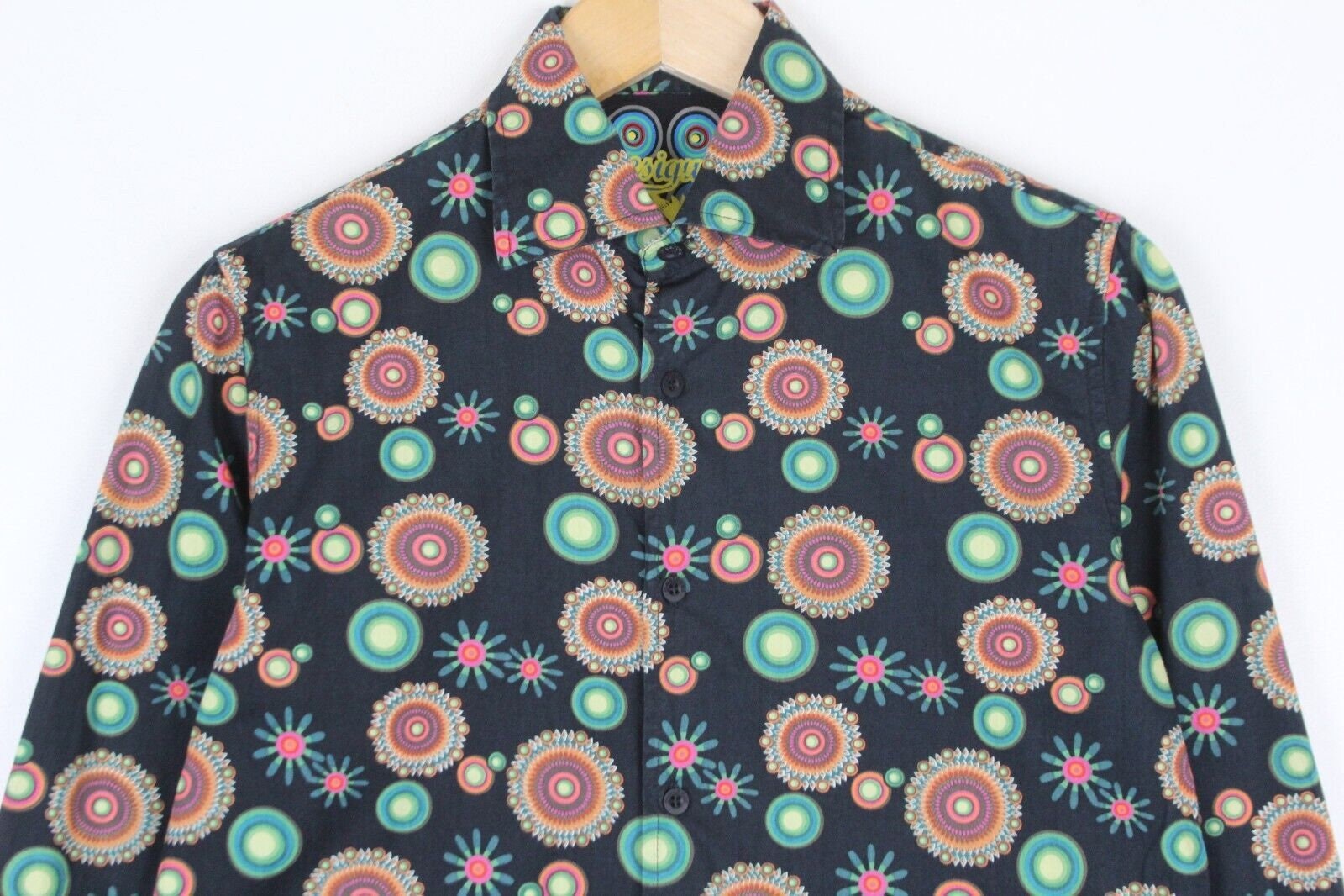 Desigual Crazy Pattern Shirt Long Sleeve Regular Fit Multicoloured Top ...