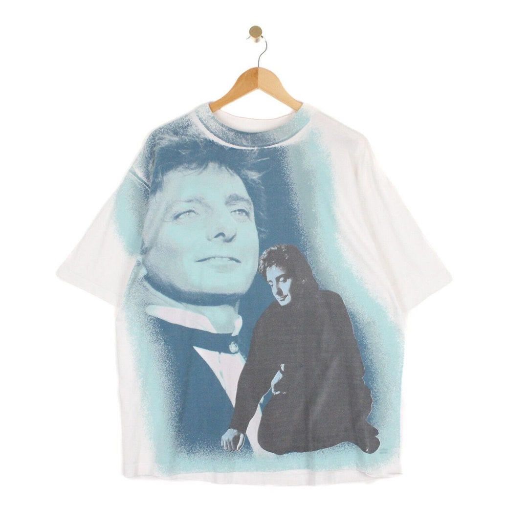 Barry Manilow T Shirt 90s Graphic Vintage Crew Neck Music Tee Mens Size ...