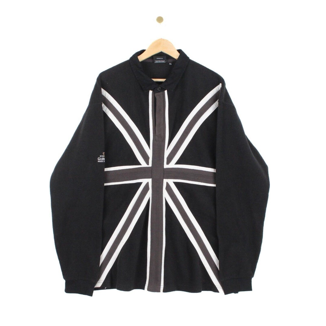 Guinness Fleece Polo Shirt Long Sleeve Black Regular Fit Mens - Etsy