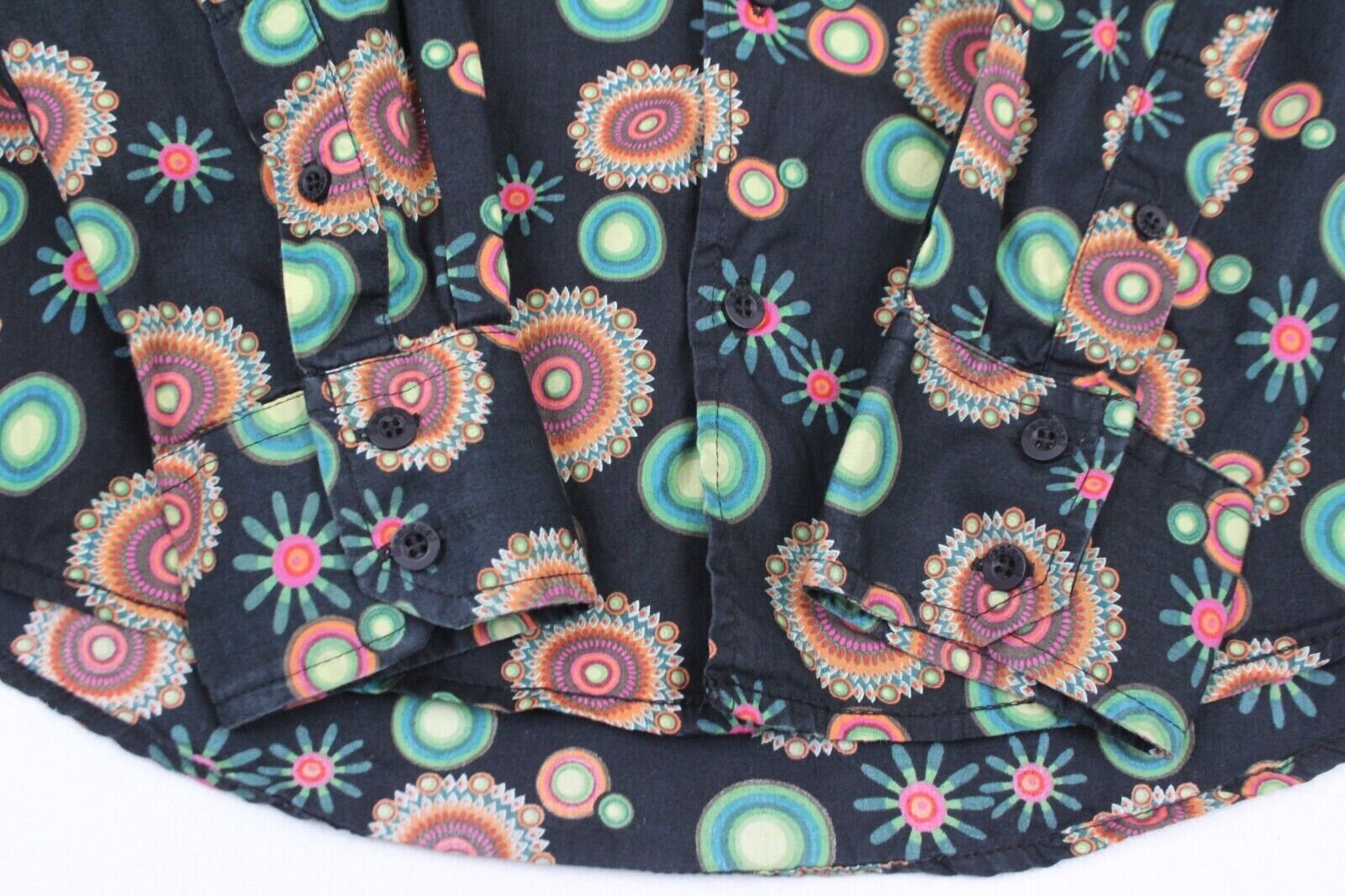 Desigual Crazy Pattern Shirt Long Sleeve Regular Fit Multicoloured Top ...