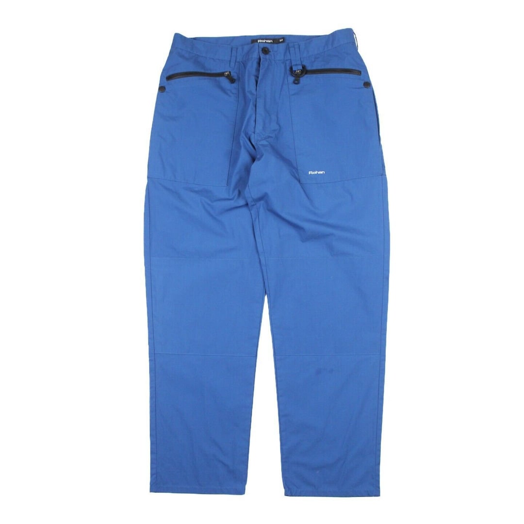 Rohan Airlight Walking Trousers Blue Regular Fit Zip Fly Bottoms Size ...