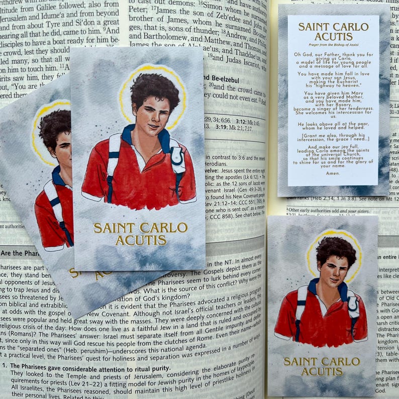 Saint Carlo Acutis Prayer Card – Printable Digital Download ONLY ...