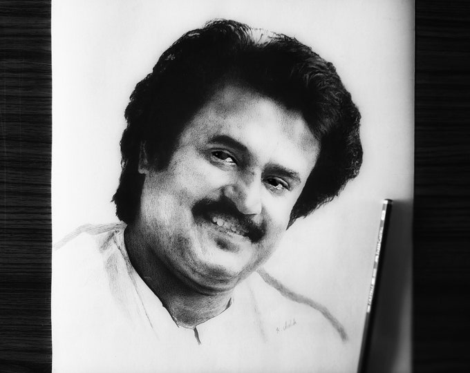 Superstar Rajinikanth Pencil Drawing Original - Etsy