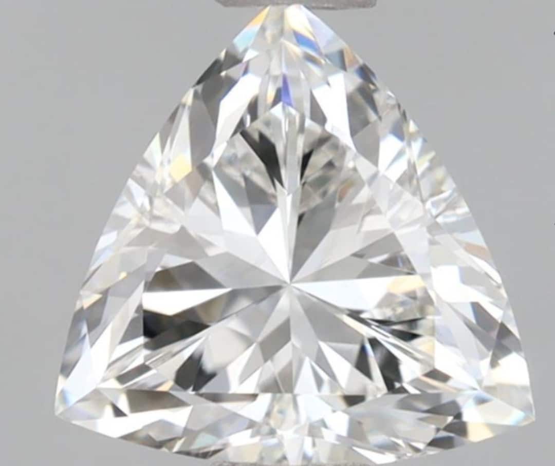 1.01 CT Trilliant Cut Lab Grown Diamond Engagement Ring - Etsy