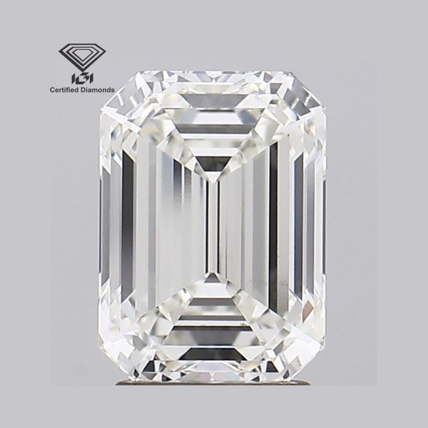 Emerald Cut Lab Created Diamond - Etsy