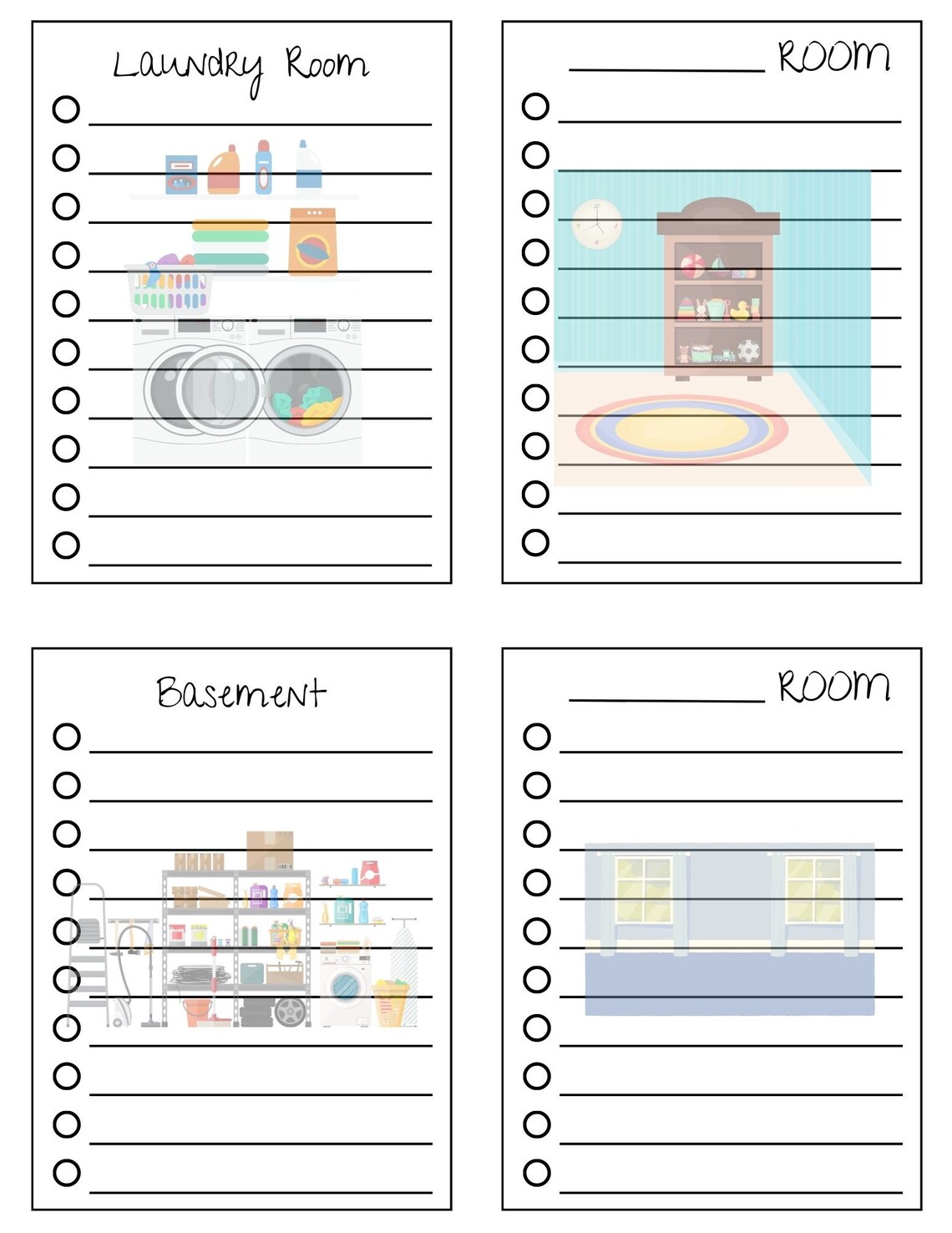 Chore Task Cards, Kids Chores Cards, Instant Download, House Chores ...