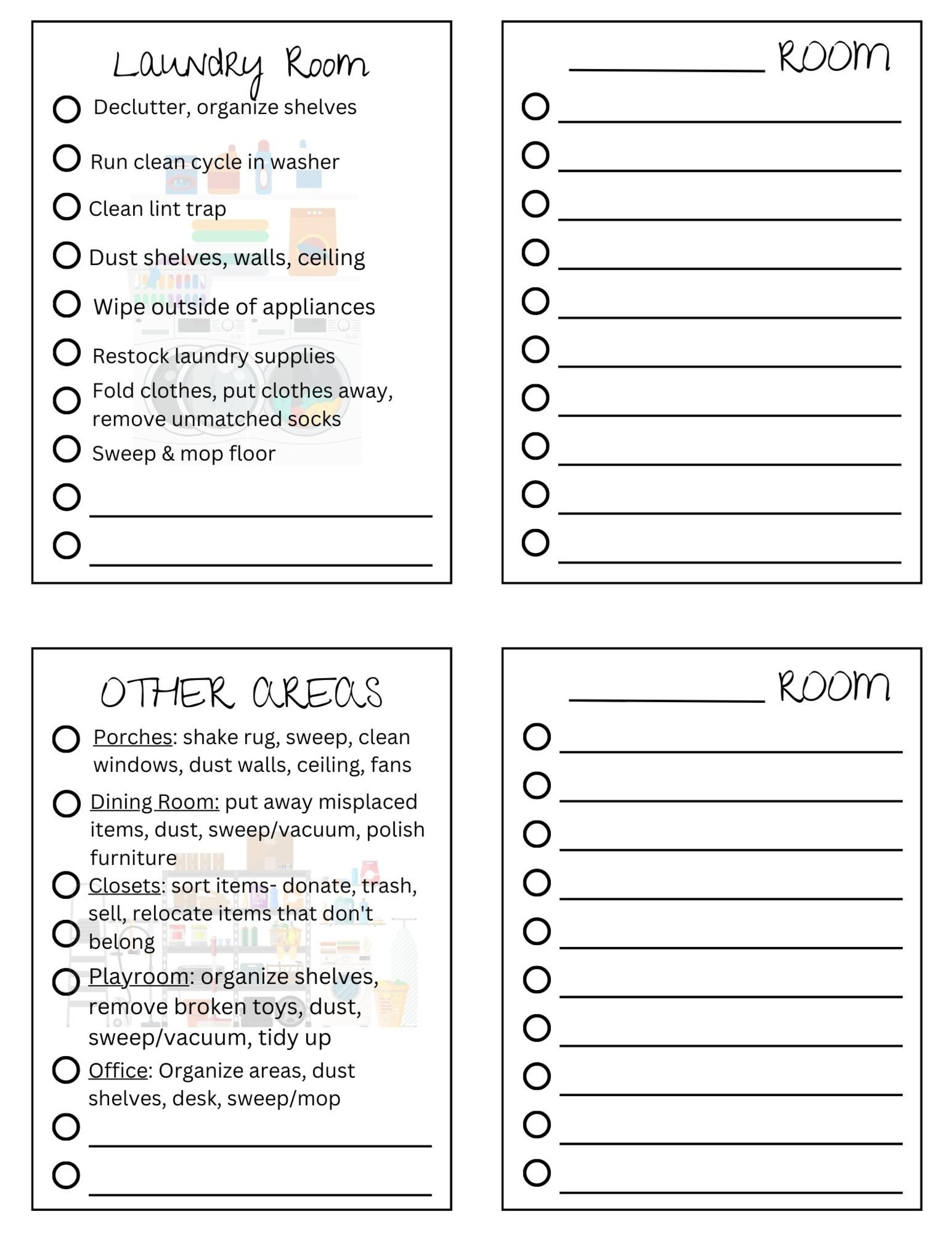 Chore Task Cards, Kids Chores Cards, Instant Download, House Chores ...
