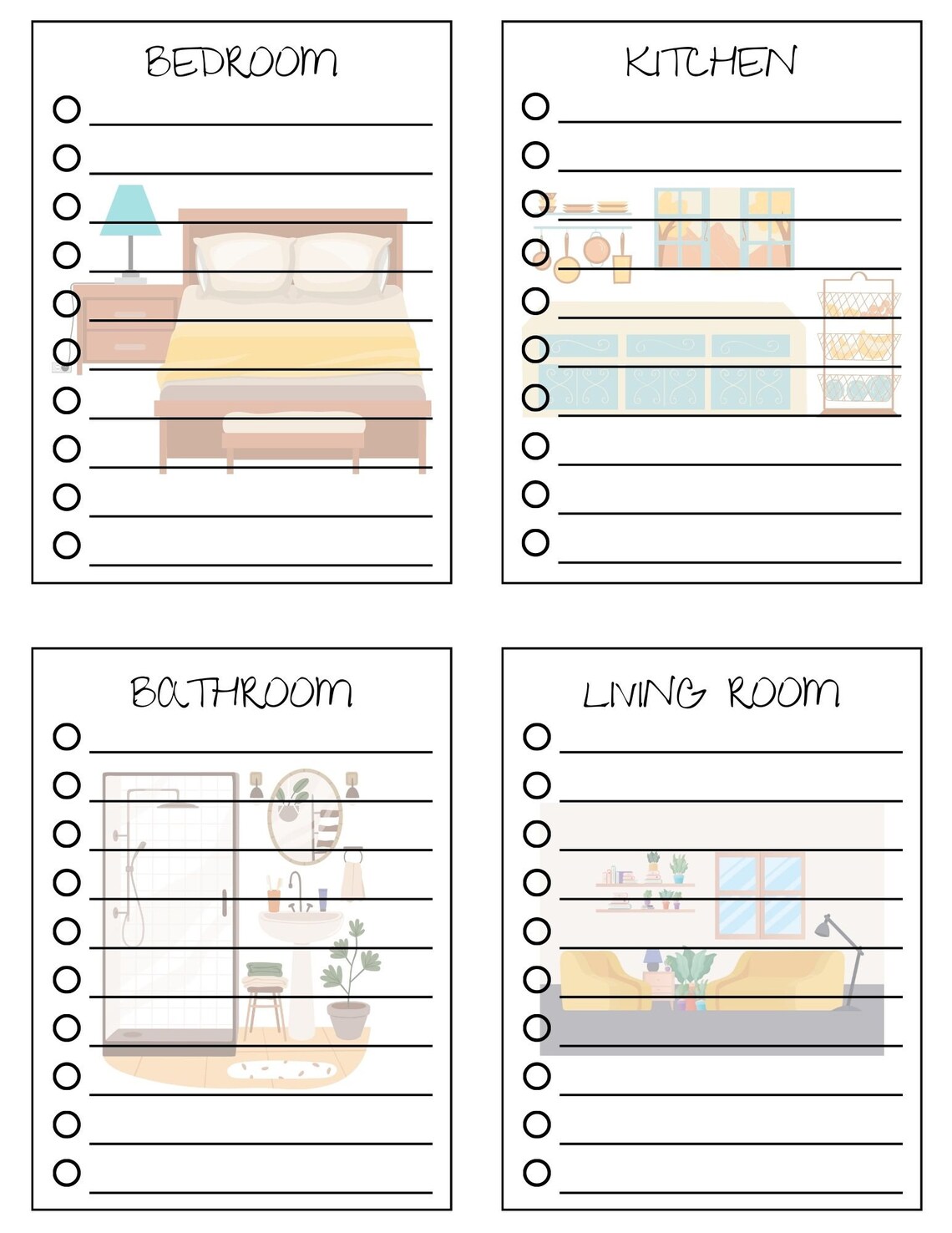 Chore Task Cards, Kids Chores Cards, Instant Download, House Chores ...