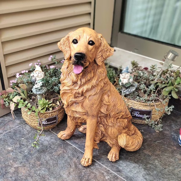 Golden Retriever Statue Outdoor - Etsy