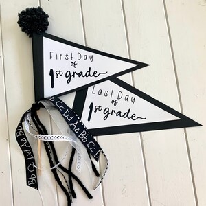 First Day of Scool Flag, Last Day of School Flag, Pennant Bundle ...