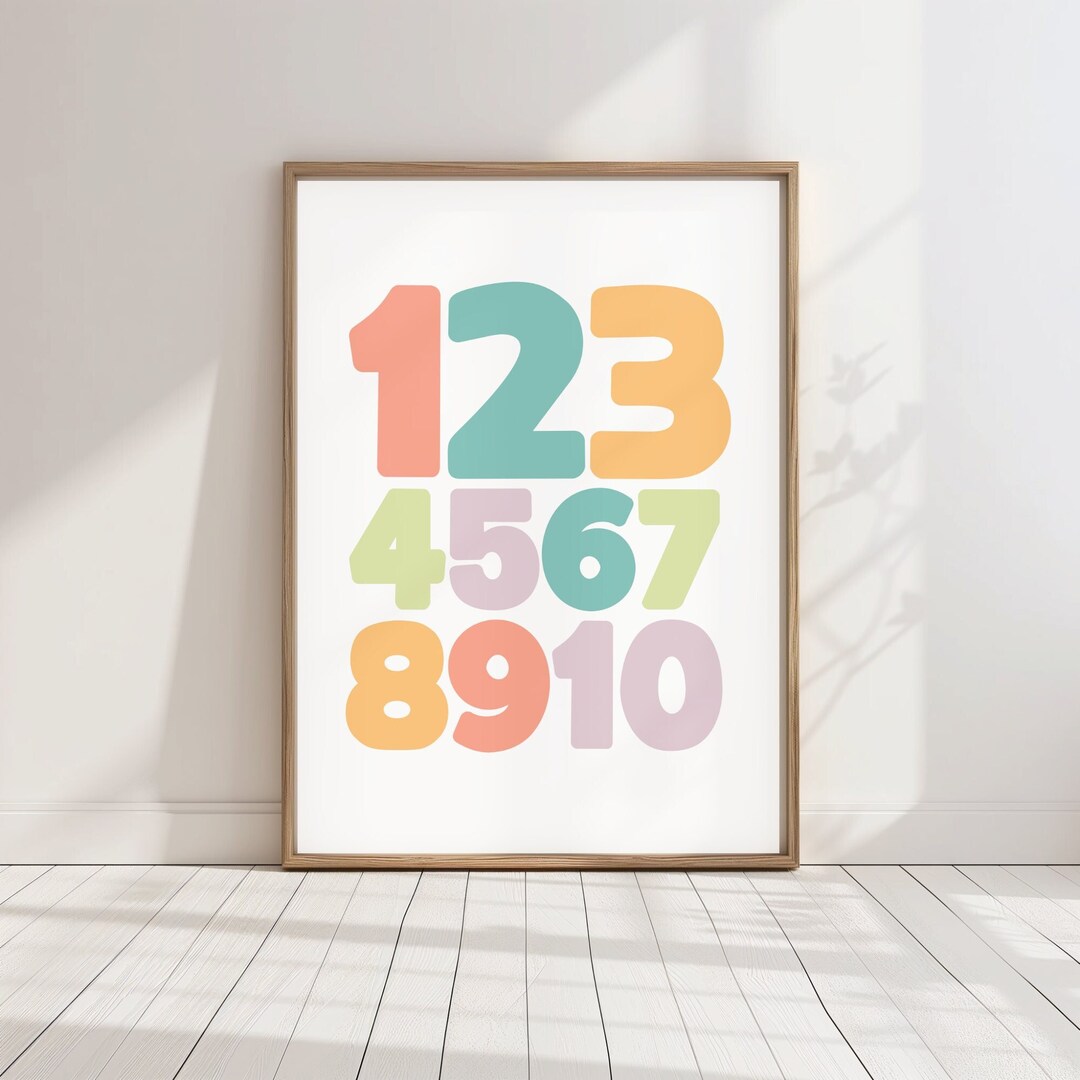 Number Educational Poster Homeschool Prints Montessori Classroom Decor ...