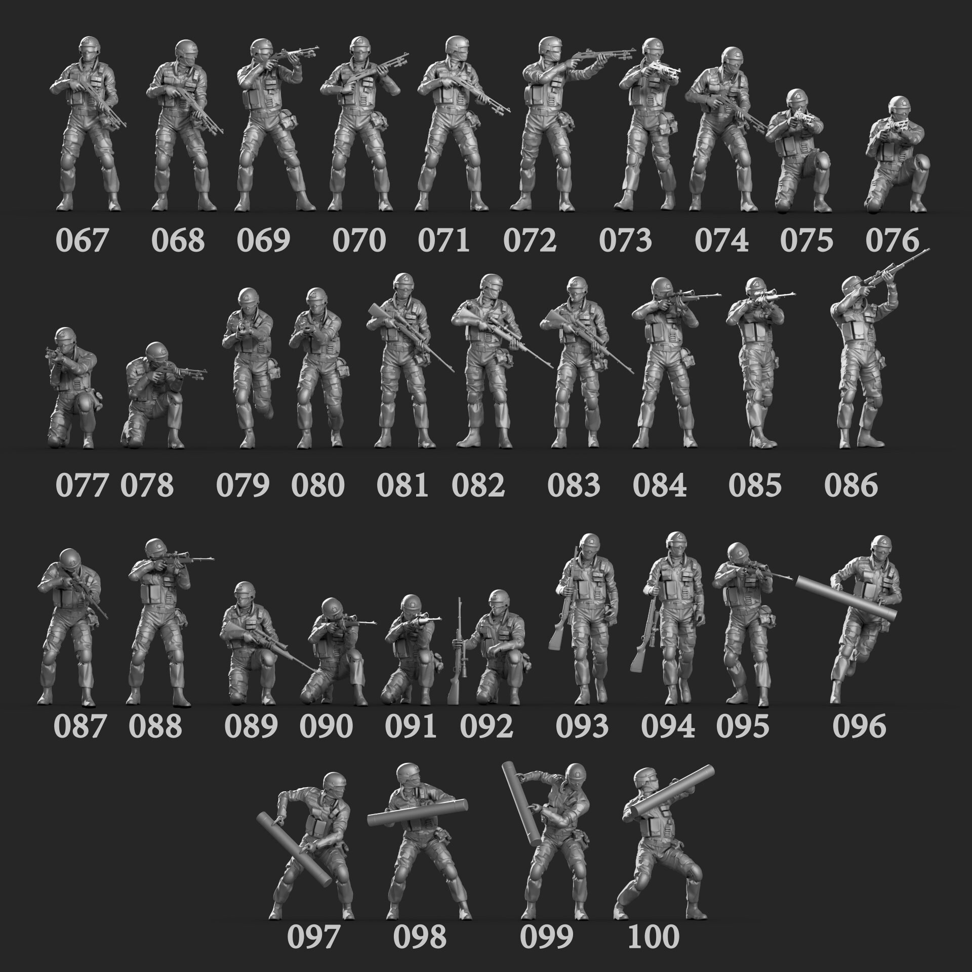 Swat Team 3D STL File Pack 100 Swat Team Model 3D Digital - Etsy Australia