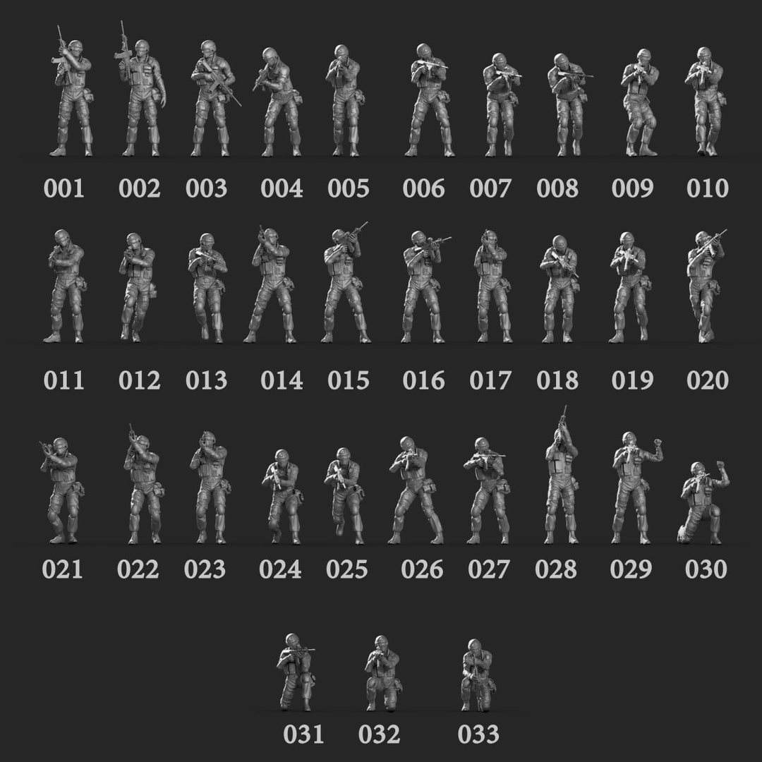 Swat Team 3D STL File Pack 100 Swat Team Model 3D Digital - Etsy Australia