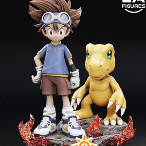 Tai and Agumon Digimon Figur 3D Printed Model Decoration Statue ...