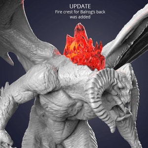 Balrog Figure Lord of the Rings 3d Printed Model Gift - Etsy