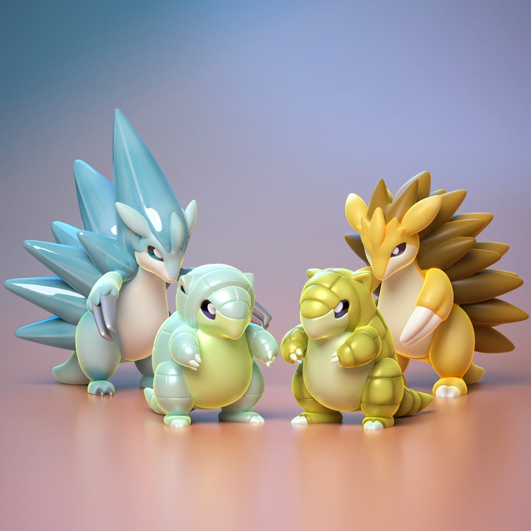 Sandshrew Sandslash Alola Evolutions Pokemon Figure Statue ...