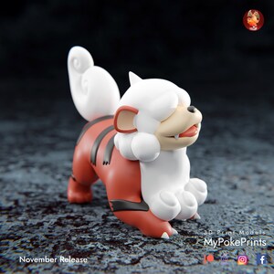 Hisuian Growlithe Pokemon Figure Statue Pokemonfanart Gift for ...