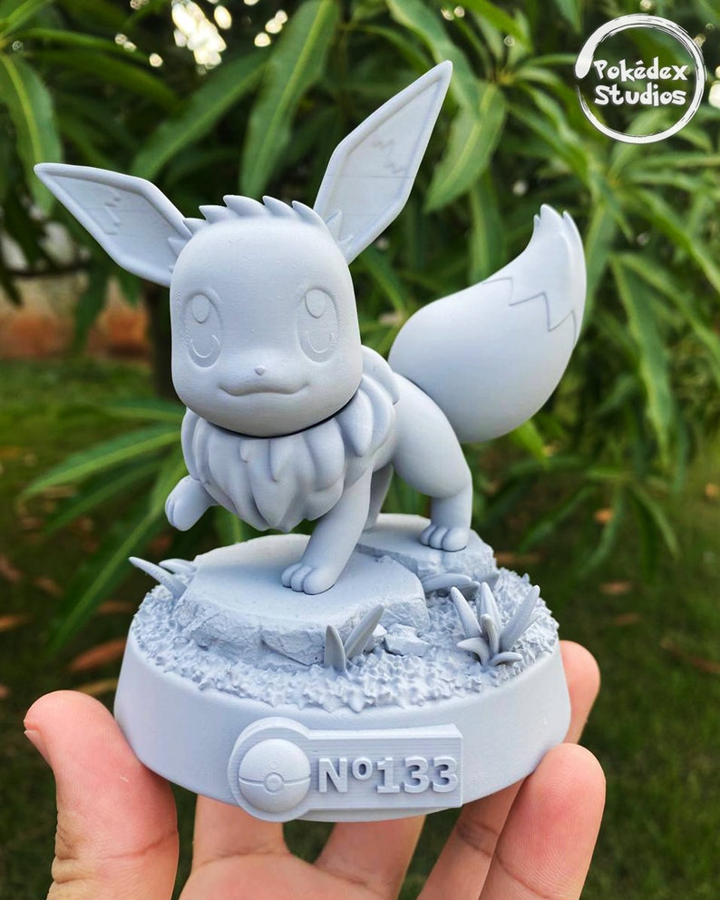 Eevee Pokemon Figure Statue Pokemonfanart Gift for - Etsy