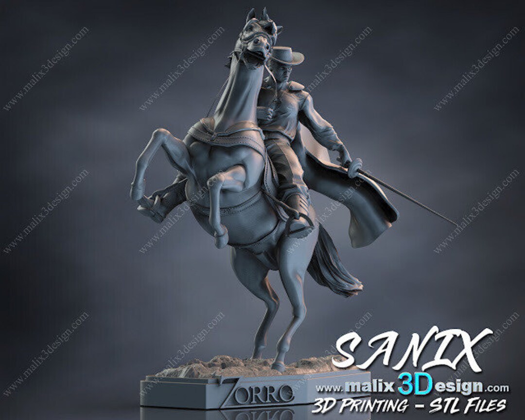Zorro Figure Z Wie Zorro 3d Printed Model Gift for Zorro Lover Zorro on ...