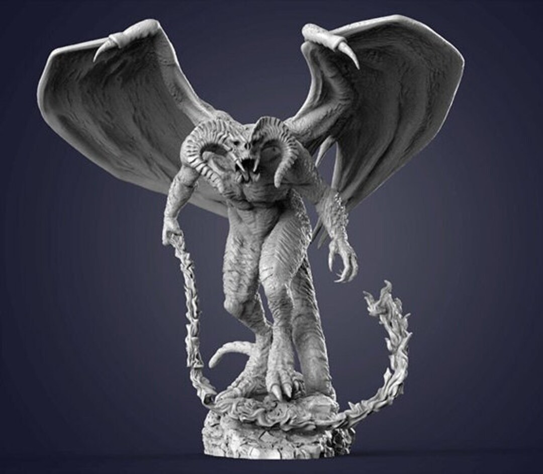 Balrog Figure Lord of the Rings 3d Printed Model Gift - Etsy