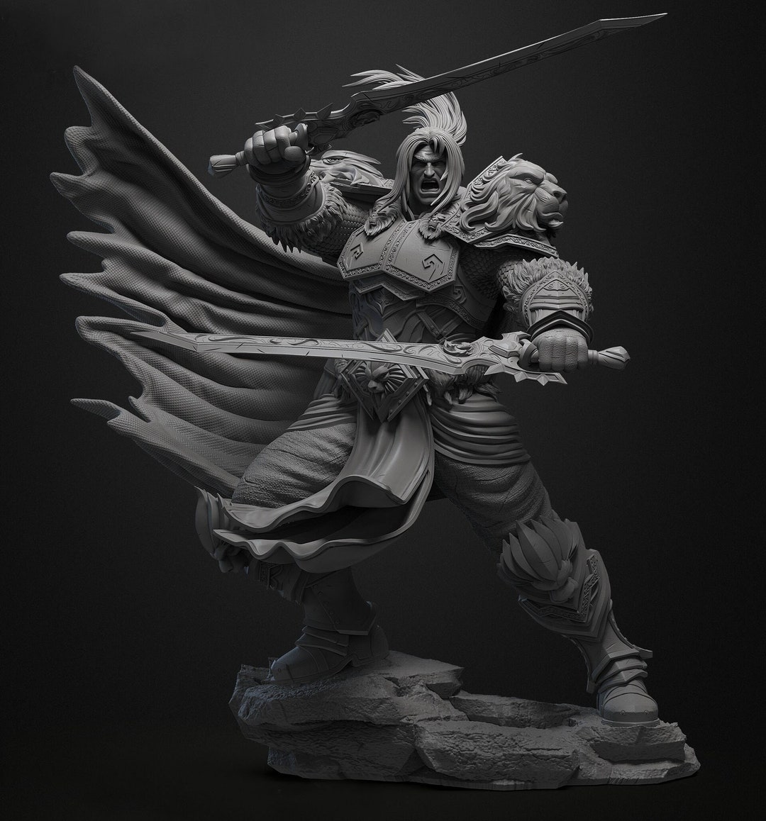 Varian Wrynn Wow Figure 8k Print World of Warcraft 3d Printed Model ...