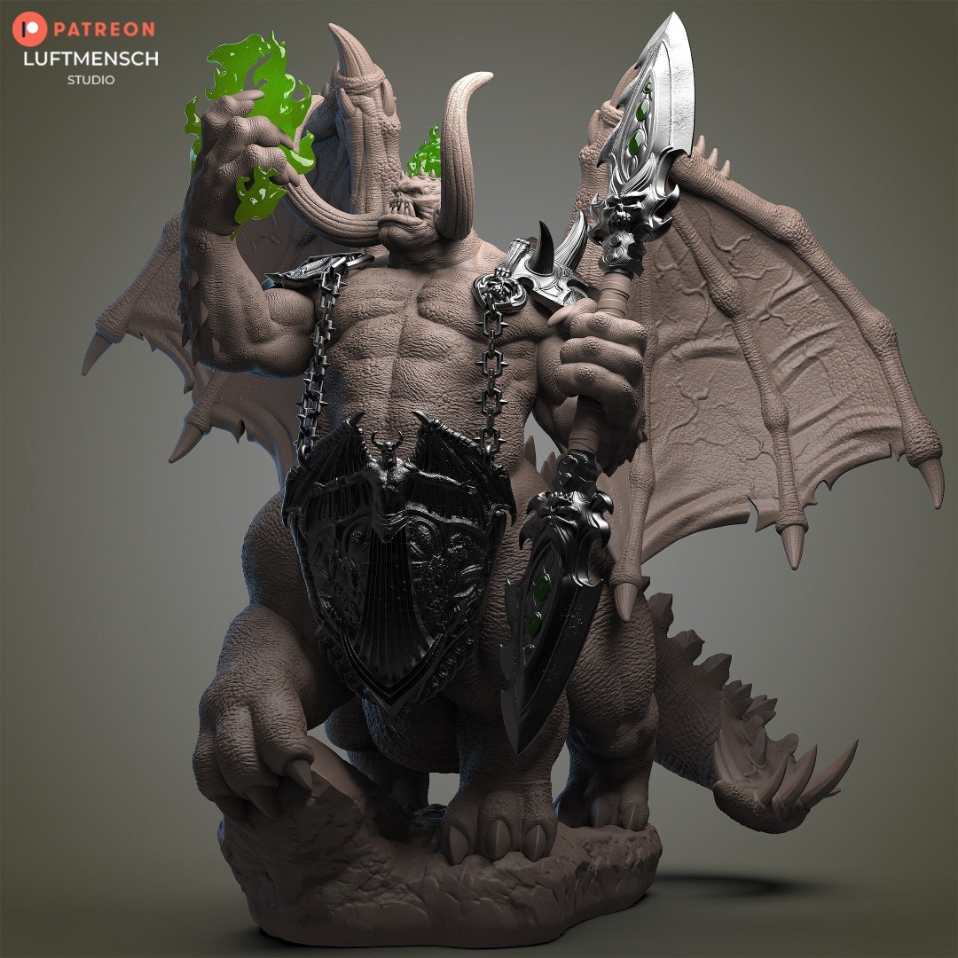 Mannoroth Wow Figure 8K Print World of Warcraft 3d Printed Model Gift ...