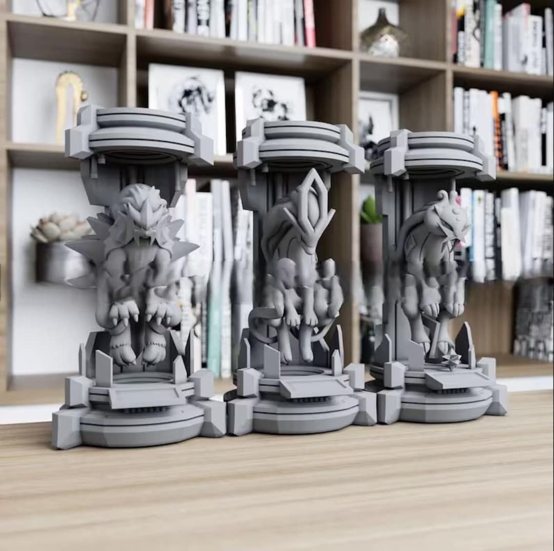 Entei Suicune Raikou Figure in Laboratory Containment Capsule Statue ...