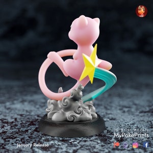 Mew Pokemon Figur Statue Pokemonfanart Geschenk Für Pokemonfans Anime ...