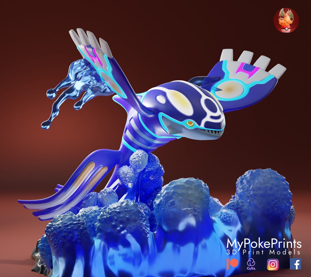 Kyogre Pokemon Figur Statue Pokemonfanart Geschenk Für Pokemonfans ...