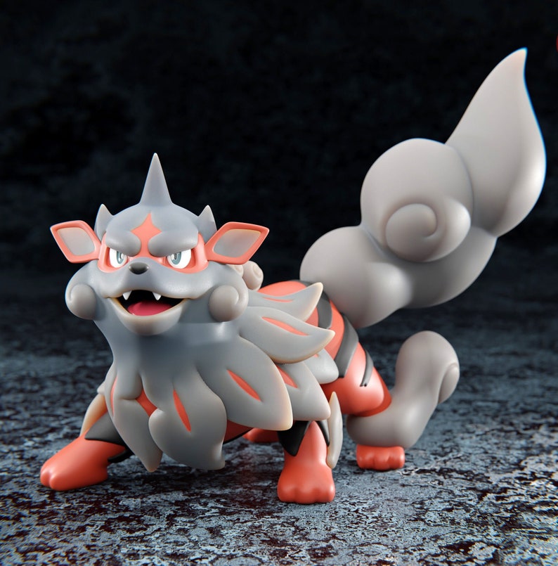 Hisuian Arcanine Pokemon Figure Statue Pokemonfanart Gift - Etsy