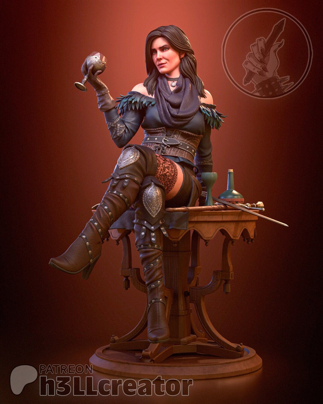 Yennefer the Witcher 3 Figure 8k Print 3d Printed Model Gift for Gamer ...