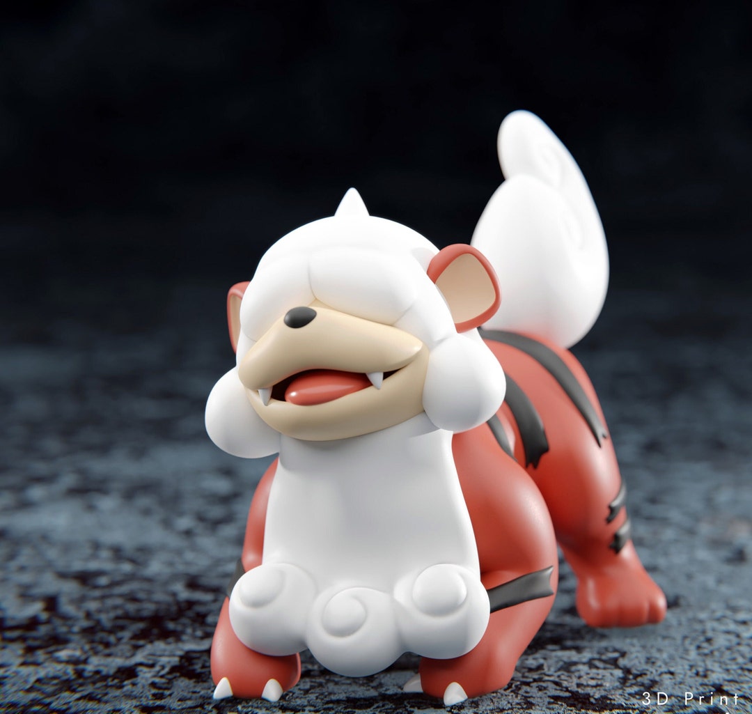 Hisuian Growlithe Pokemon Figure Statue Pokemonfanart Gift for ...