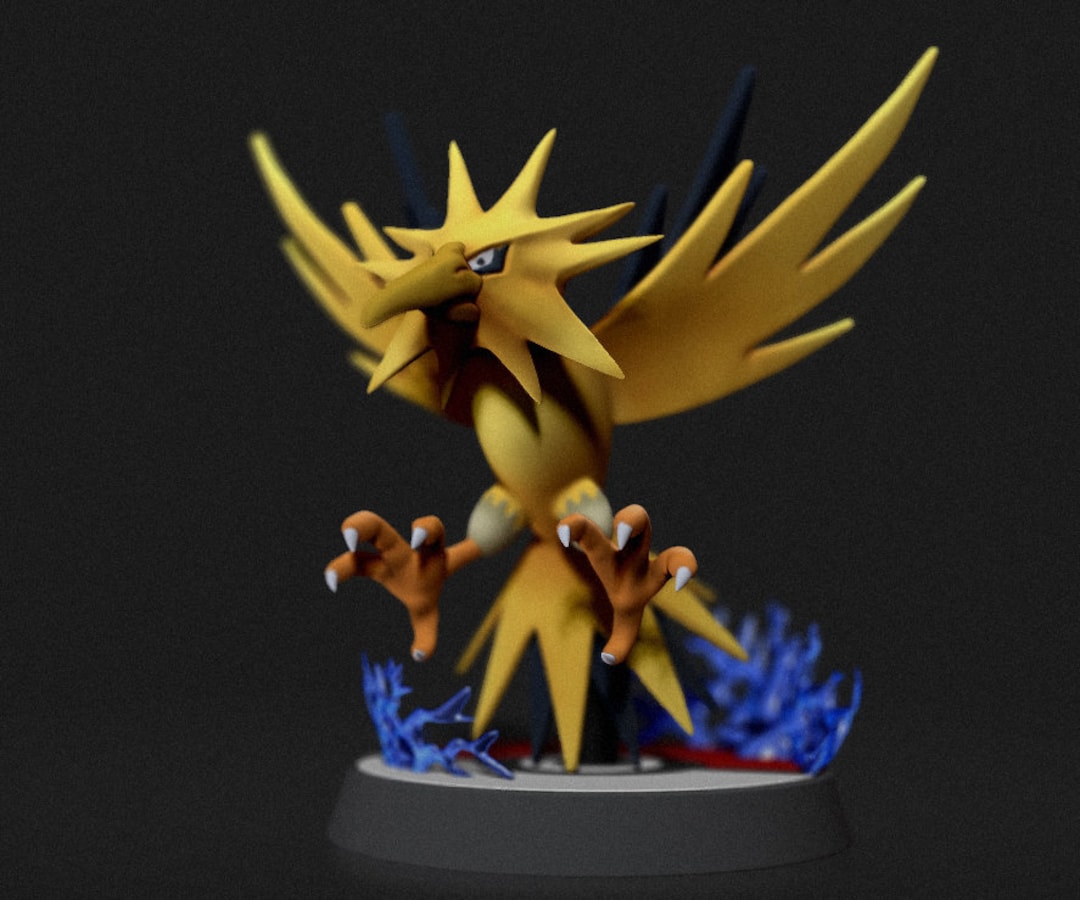 Zapdos Pokemon Figure Unpainted. Statue Pokemonfanart Gift for ...