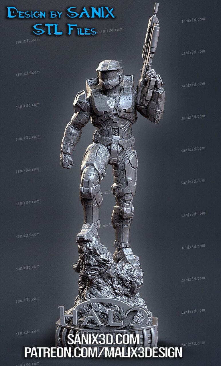 Masterchief Figure Halo Figur 3D Printed Model - Etsy Australia