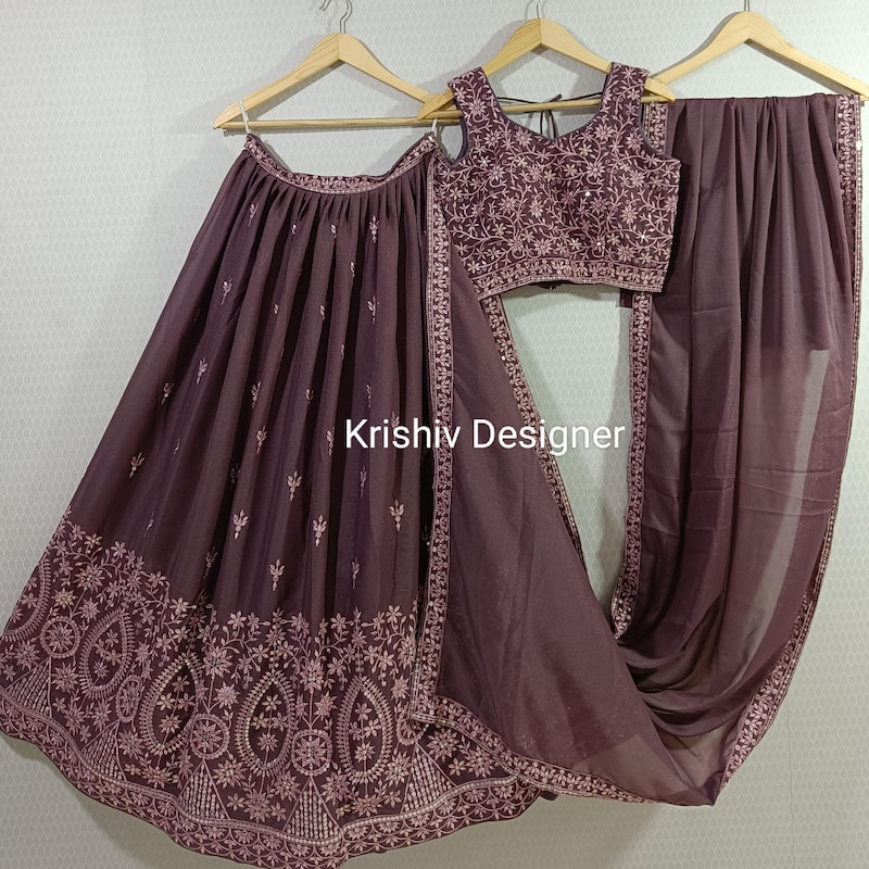 Purple Indian Lehengas - Etsy