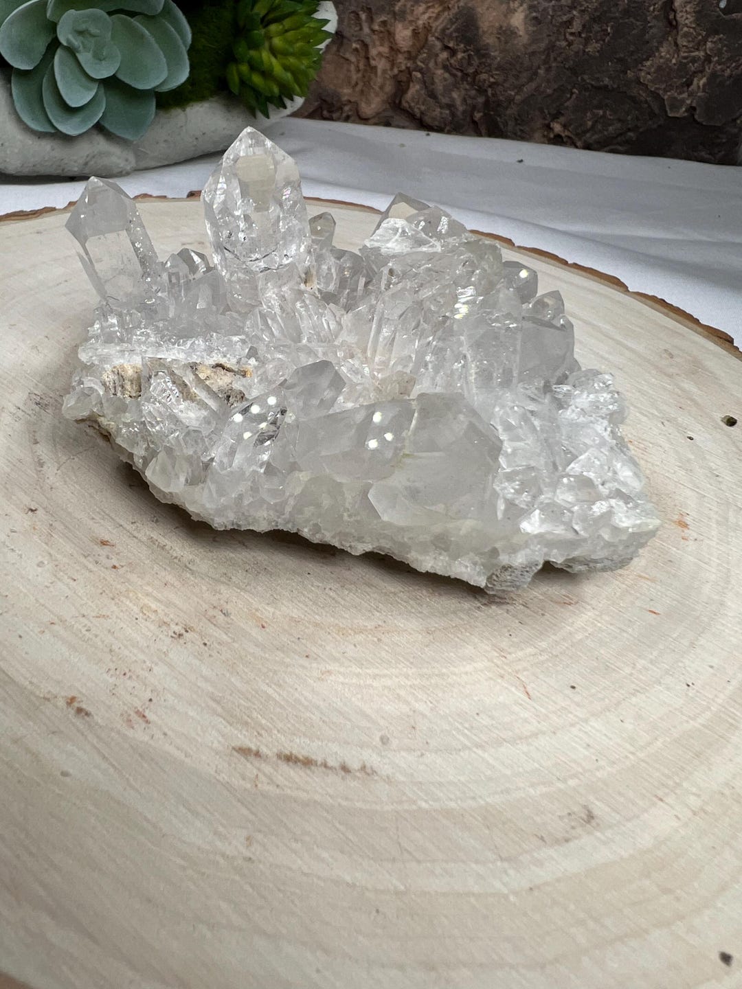Clear Quartz Cluster Plate From Arkansas - Etsy