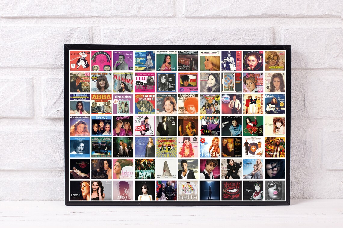 Eurovision Song Contest A2 Print Showing All Winners Since - Etsy UK