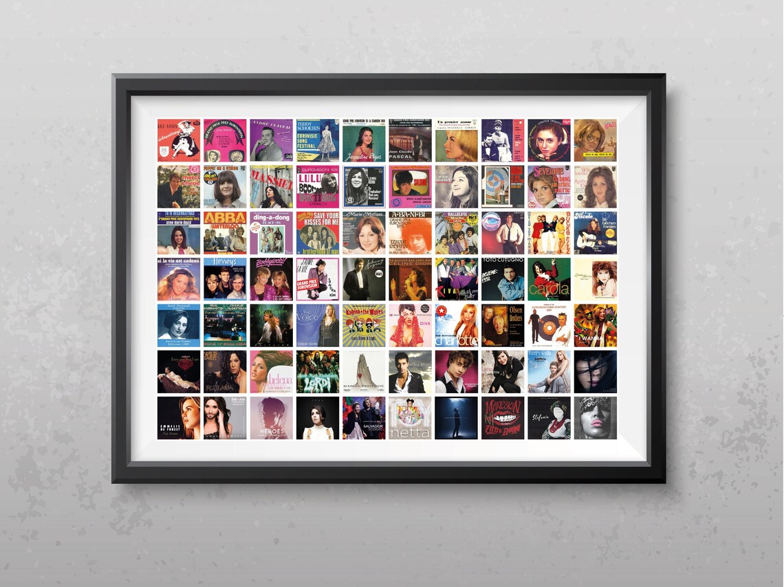 Eurovision Song Contest A2 Print Showing All Winners Since - Etsy UK