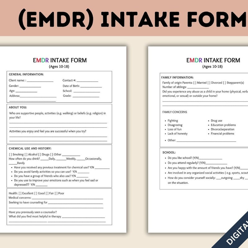 Emdr Client Handouts - Etsy