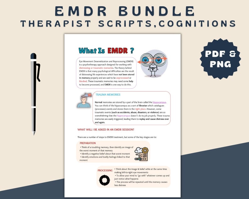 EMDR Therapy Bundle: Scripts, Worksheets, Treatment Plan (PDF) - Etsy