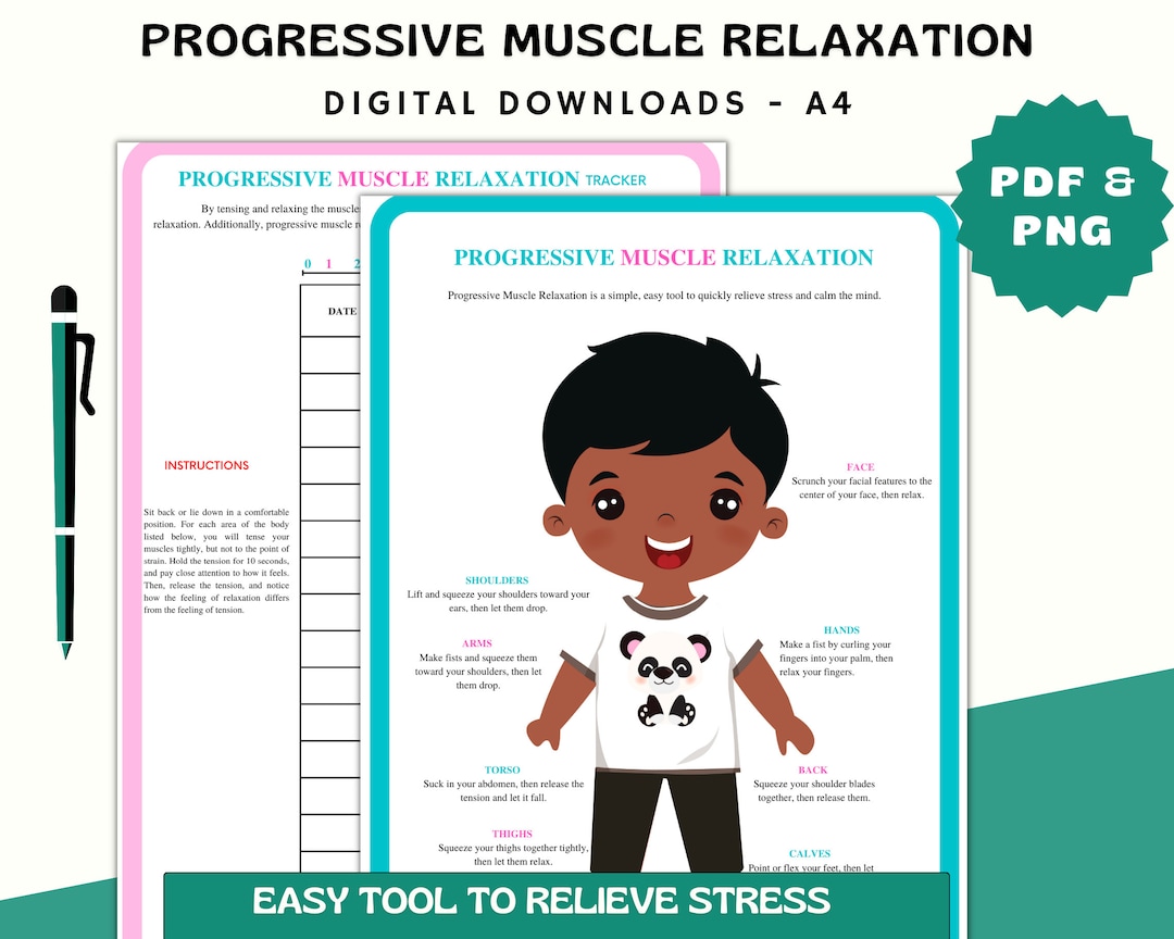 Progressive Muscle Relaxation Template, Relaxation Strategies, Stress ...