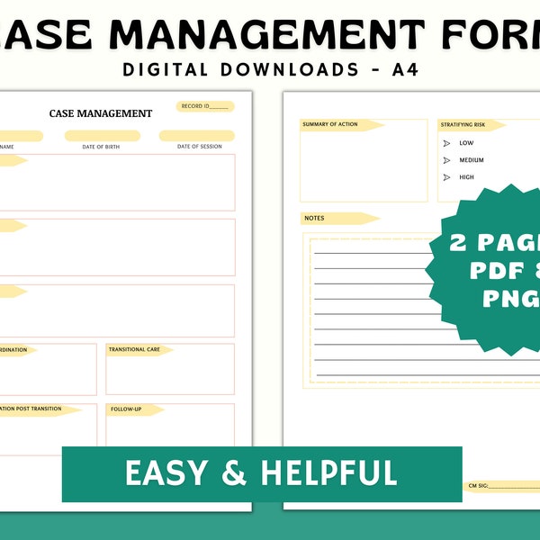 Case Management Cheat Sheet - Etsy