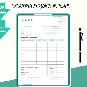 Editable Cleaning Services Contract Form BUNDLE, Pricing Guide, Price List Canva, Ideal for ...