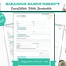 Cleaning Client Receipt Template, Client Receipt Digital Template ...