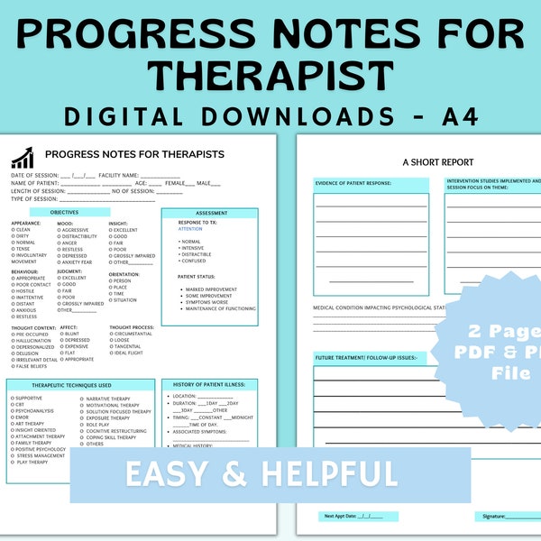 Occupational Therapy Progress Note Template - Etsy