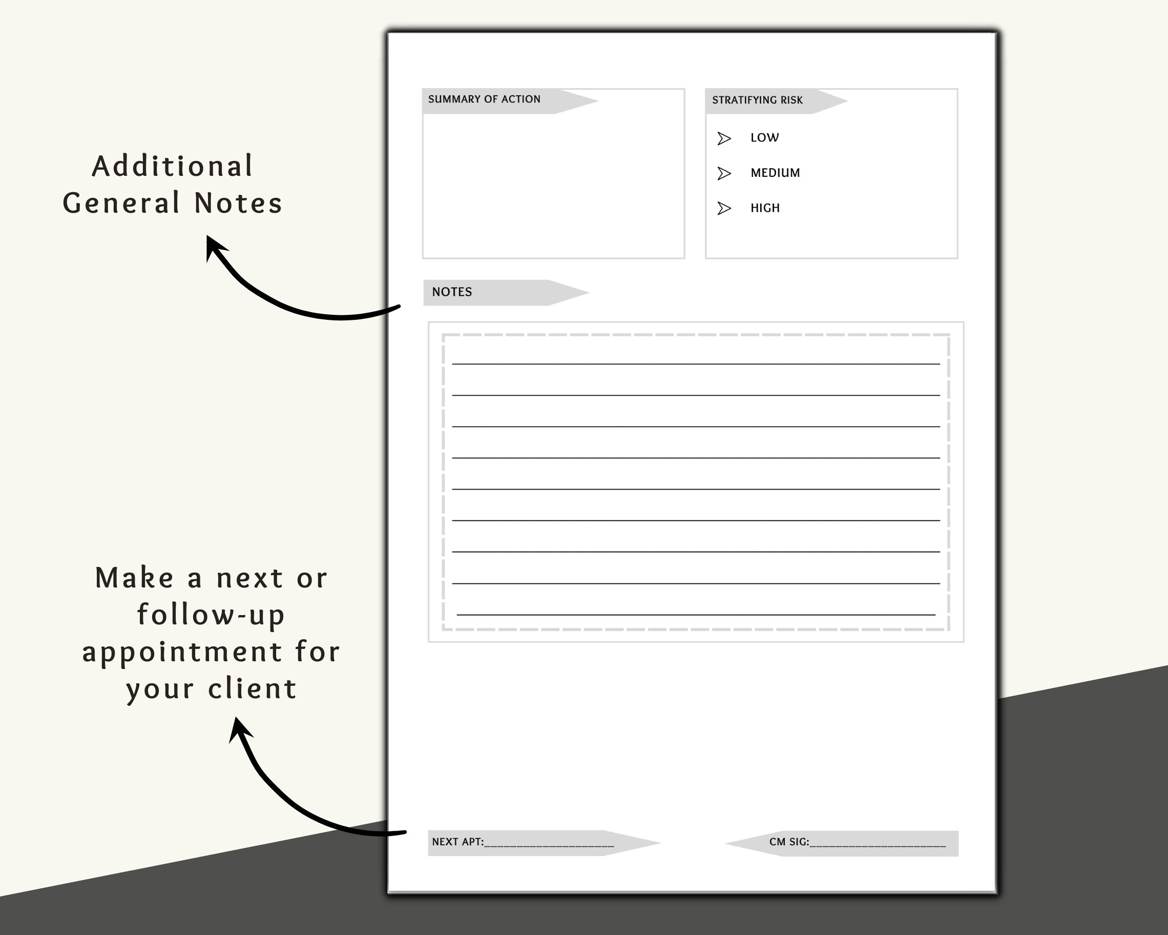 Case Managment (gray), Client Case Identifier Printable Form, Legal ...